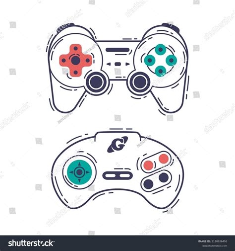 Gamepad Game Controller Input Device Video Stock Vector Royalty Free