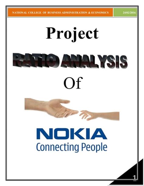 Ratio Anaylsis Of Nokia Adeel Ahmad Wahla Docx