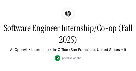 Software Engineer Internshipco Op Fall 2025 At Openai