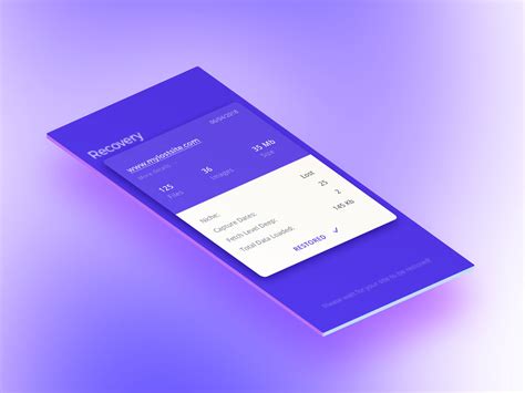 Site Recovery System UX UI Behance