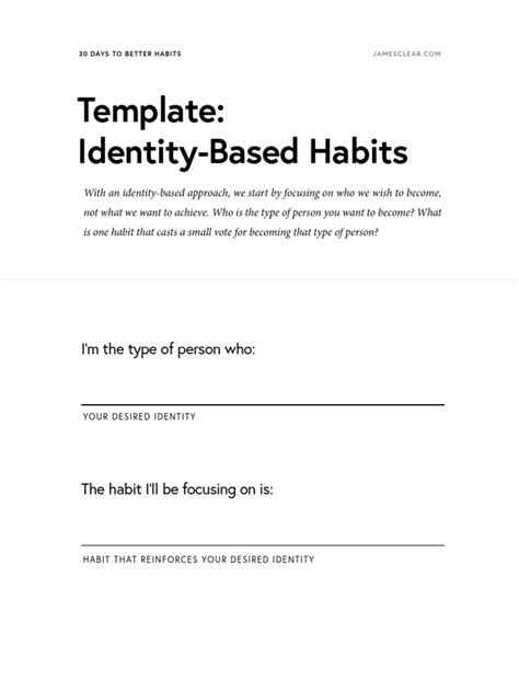 Identity Based Habits Pdf