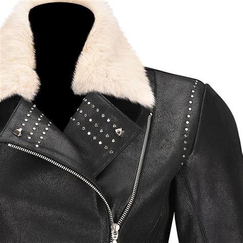 M293coc Cuadra Black Western Fashion Lambskin Leather Jacket For Wom