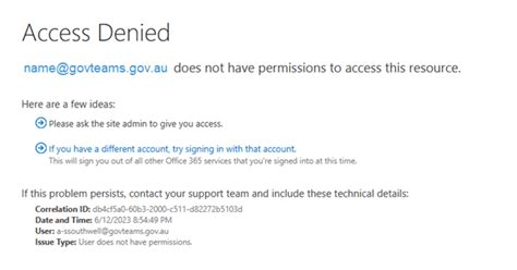 Accessing Sites And Files Govteams Protected Troubleshooting The