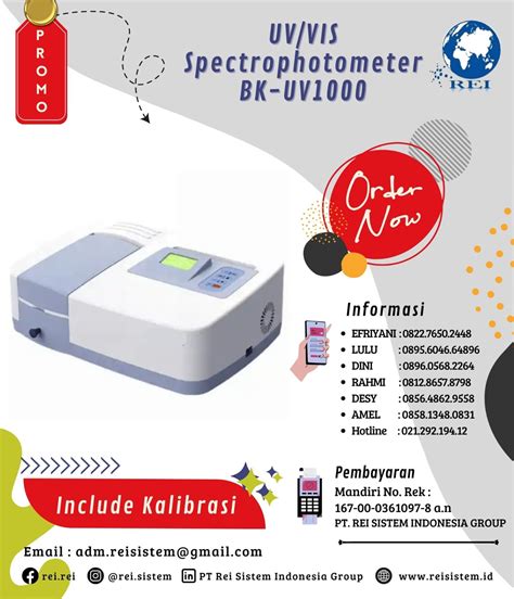 Bk Uv1000 Spectrophotometer Uv Vis Rei Labs