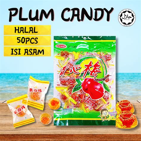 50pcs Jomei Gula Plum Buah Asam Candy Huang Xin Mei 黄心梅 Shopee Malaysia