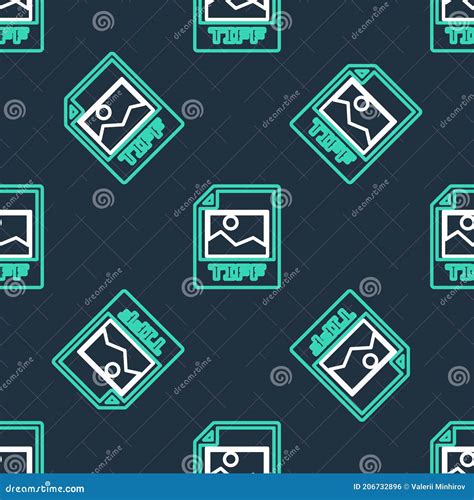 Line Tiff File Document Download Tiff Button Icon Isolated Seamless