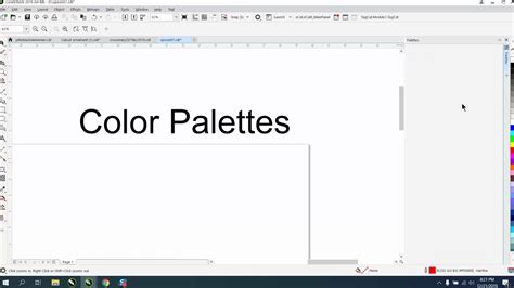 Corel Draw Tips And Tricks Color Palettes Youtube