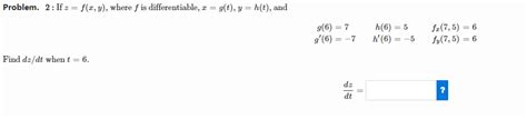 Solved Problem If Z F X Y Where F Is Differentiable Chegg