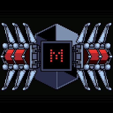 픽셀 아트 로봇 M 표시기 프리미엄 벡터