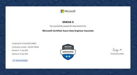 Sneha Sasikumar On Linkedin Microsoft Dp203 Cloud Dataengineer