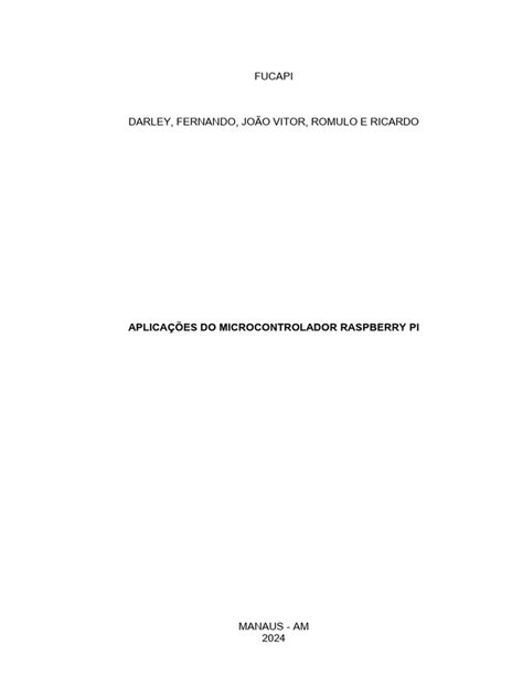 aplicações do raspberry pi pdf