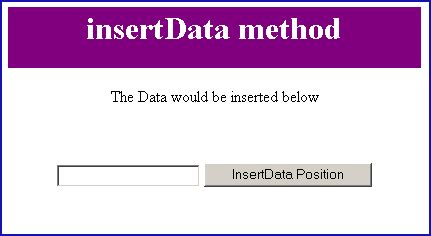 JavaScript InsertData Method