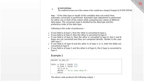 Sap Abap Operators Youtube