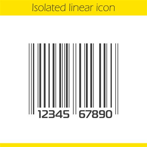 Bar Code Linear Icon Thin Line Illustration Contour Symbol Vector