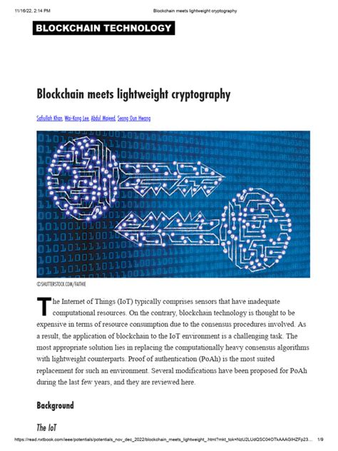 blockchain meets lightweight cryptography pdf