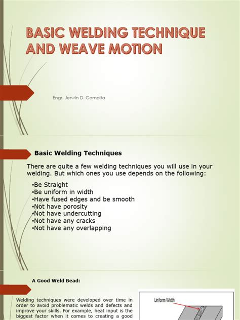 Essential Welding Techniques And Weave Patterns Pdf