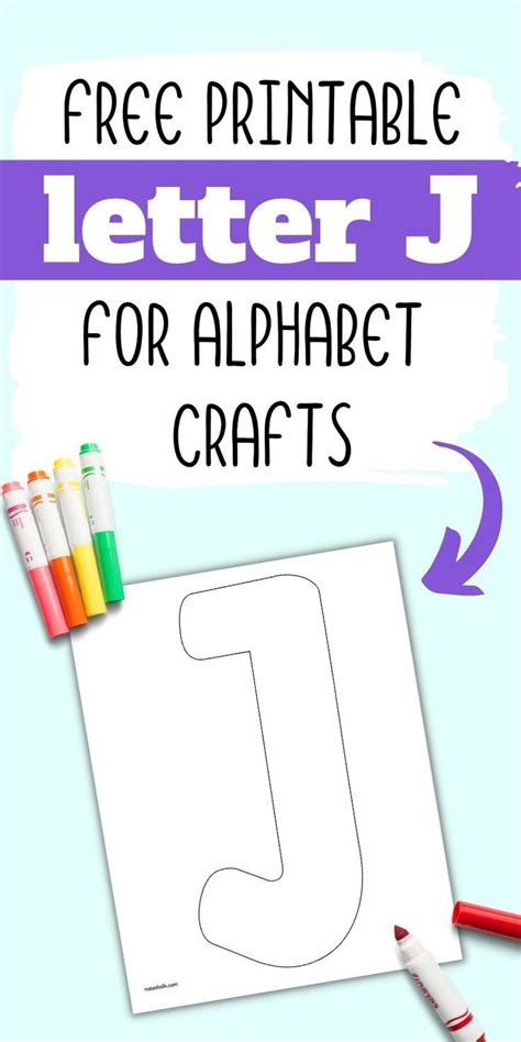 The Free Printable Letter J For Alphabet Crafts With Crayons And Markers On It