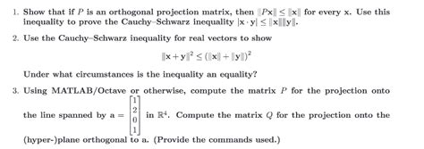 solved show that if p is an orthogonal projection matrix