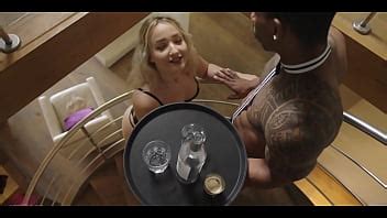 French Slut Suck The Dick Of Black Waiter And Then Called Her Boyfriend To Keep Fucking In The
