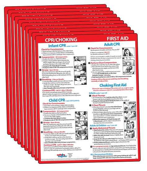 Amazon.com: CPR, Choking First Aid Magnets (10 Pack) - Infants, Children, Adults - Heimlich ...