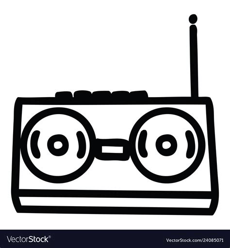 Radio Cassette Player Icon Royalty Free Vector Image