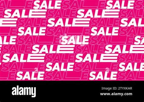 Seamlessly Looping Multiple Copies Of Animated Word SALE On Pink