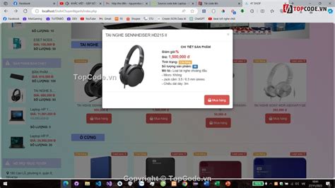 Php Thuần Mysql Bootstrap Jquery Đồ án Tốt Nghiệp Full Source Code Bán Laptop Pc And Phụ