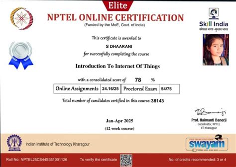 Iot Nptel Elitesilver Digitaltransformation Techenthusiast Dhaarani S
