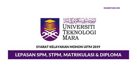 Syarat Kelayakan Mohon Uitm 2021 Lepasan Spm Stpm Matrikulasi