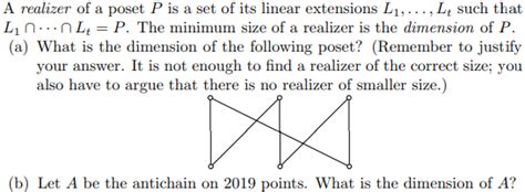 a realizer of a poset p is a set of its linear