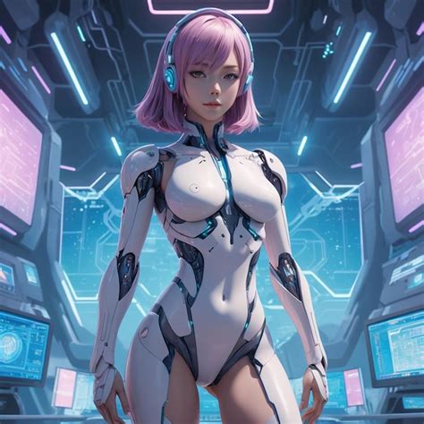 Premium Photo Futuristicimageofandroidwomanwithbodyfull