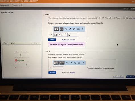 Solved What Is The Magnitude Of The Force On The Proton In