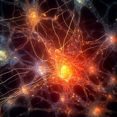 Premium Ai Image Brain Intricate Neural Web Complex Nervous System Closeup Of Cell Highlight