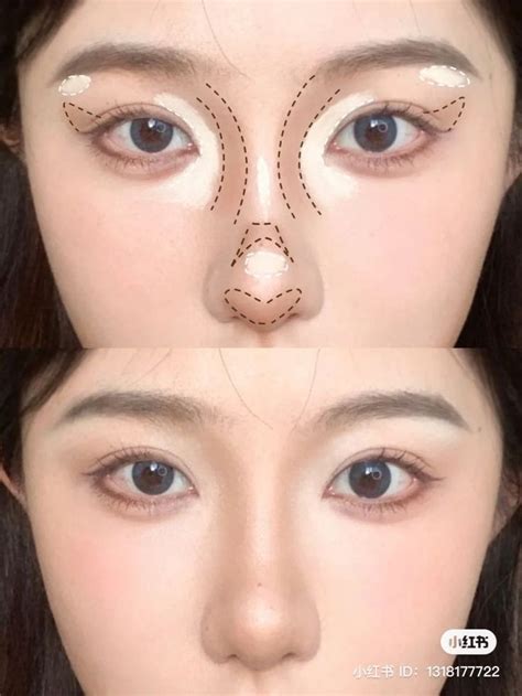 Pin by yo yo on 素描 Asian makeup tutorials Asian makeup Nose makeup