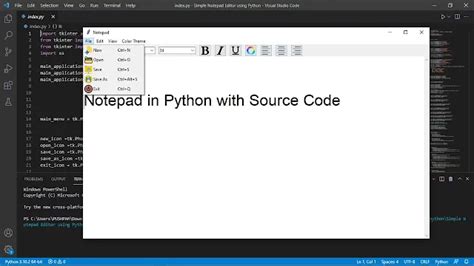 Notepad In Python With Source Code Free Source Code Download