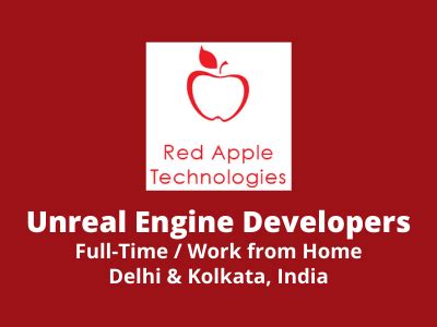 Unreal Engine Developers Required At Red Apple Technologies
