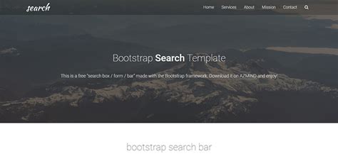 Bootstrap Search Template Bootstrap Themes