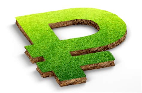 녹색 잔디와 토양 토지의 조각으로 만든 루블 통화 3d 일러스트레이션 0명에 대한 스톡 사진 및 기타 이미지 0명 3차원 형태 가격 Istock