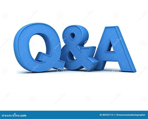 Questions And Answers Concept Blue Q And A Text Stock Illustration