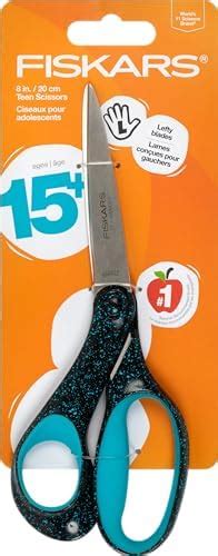 Fiskars Ciseaux Pour Adolescents Gauchers à Poignée Souple De 203 Cm Pour Enfants De 15 Ans Et