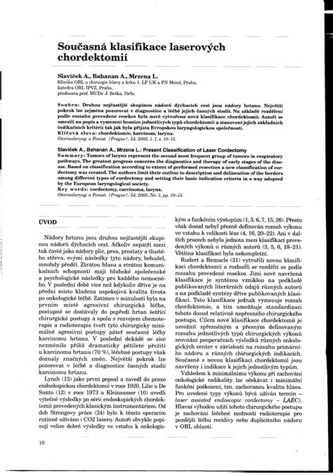 Pdf Present Classification Of Laser Cordectomy