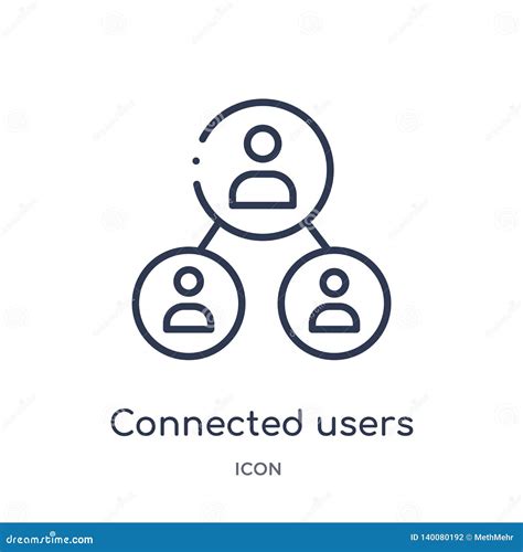 Connected Users In Flow Chart Icon From User Interface Outline