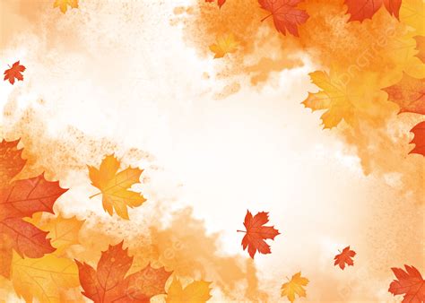 나뭇잎 수채화 라인 가을 패턴 배경 수채화 꽃 무늬 가을 배경 일러스트 및 사진 무료 다운로드 Pngtree