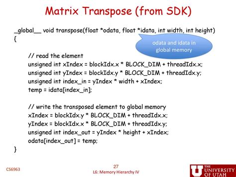L6 Memory Hierarchy Optimization Iv Bandwidth Optimization Ppt Download