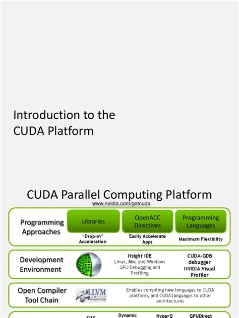 Introduction To Cuda Platform 1 Pdf Graphics Processing Unit