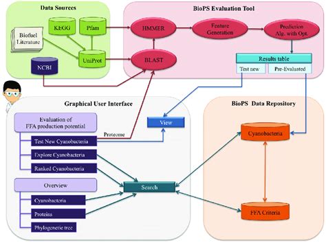 global outline of the system platform and data flow system structure