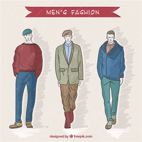 Moderne Männermode Kostenlose Vektor