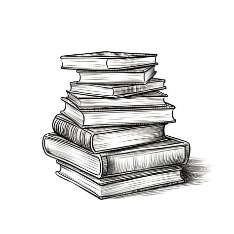 Stack Of Books Line Drawing Book Drawing Wing Drawing Stack Of Books