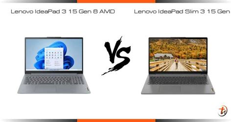 Banding Lenovo IdeaPad 3 15 Gen 8 AMD Dan Lenovo IdeaPad Slim 3 15 Gen 6 Spesifikasi Dan Harga