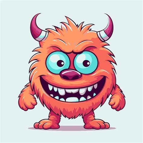 귀여운 몬스터 일러스트 프리미엄 벡터